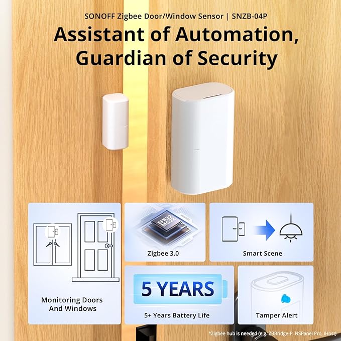 SONOFF SNZB-04P Zigbee Door Window/Sensor — Smart Home Shop UK