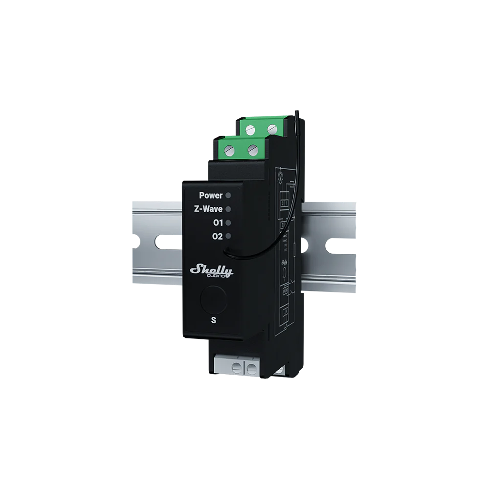 Shelly Wave Pro Shutter – Z-Wave DIN-Rail Shutter Controller with Powe ...
