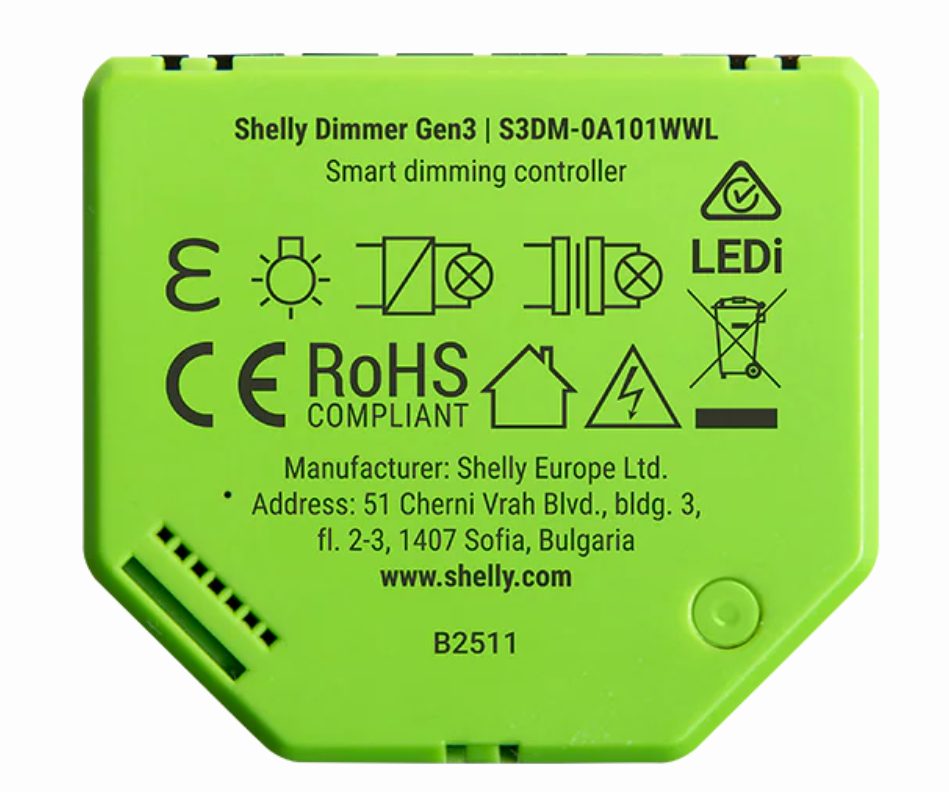 Shelly Dimmer Gen3 — Smart Home Shop UK